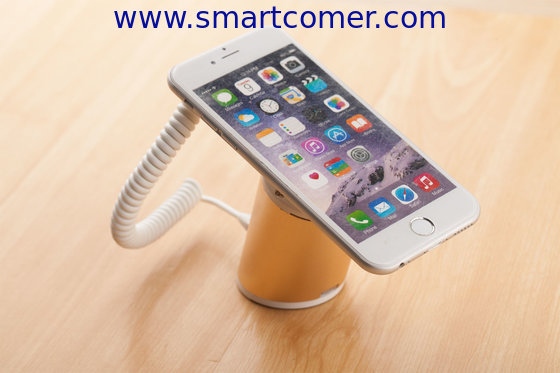 COMER Retail shop security display cell phone anti lost alarm mobile charger stand with adapter