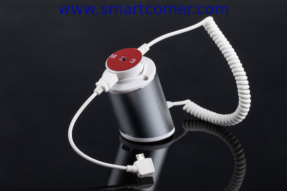 COMER anti-theft alarm mobile phone security display magnetic holders with charging cable lock devices