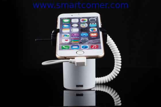 COMER security mobile anti-theft gripper alarm holder stands for retailer stores cable locking devices