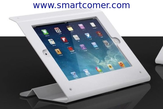 COMER secure lock tablet counter-top display mounting 360 degree rotating tablet stands for digital retail stores