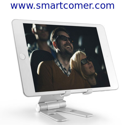 COMER Mobile phone tablet support/ Smartphone holders Aluminum desk stand double adjustable holder