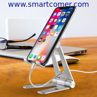 COMER adjustable mobile phone Desktop metal stand holder support for home / office entertainment