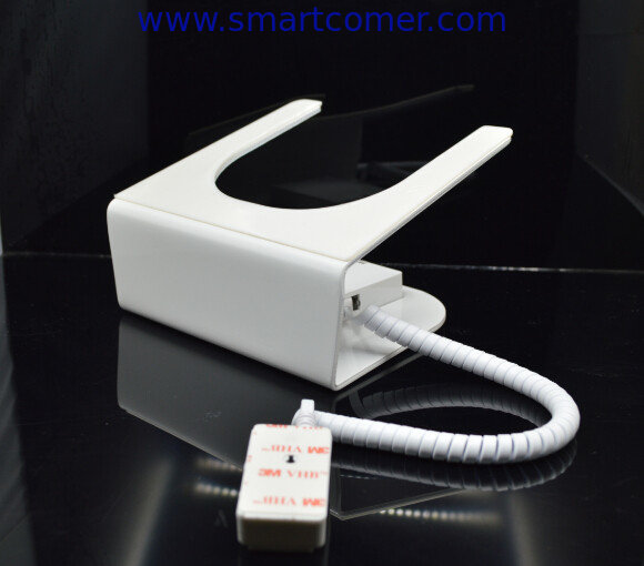 COMER security display alloy metal stands popular sale anti theft holder for tablet charger with alarm