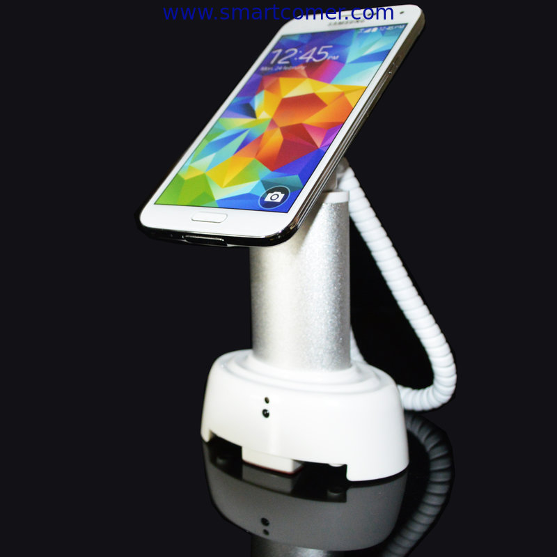 COMER magnetic plastic security counter display stands tablet alarm holders with charging cable