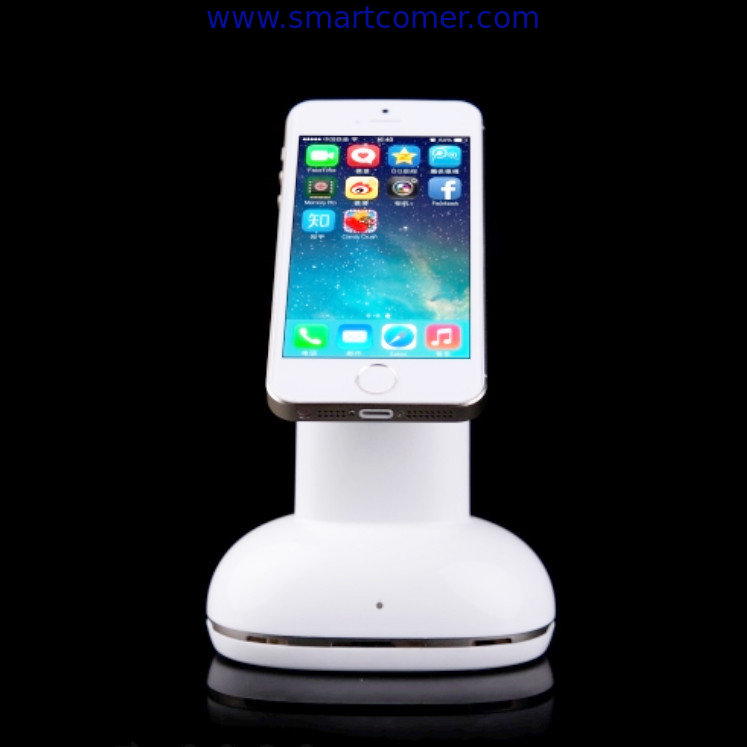 COMER cell phone security display with charging cable and alarm sensor devices for retail stores cable lock