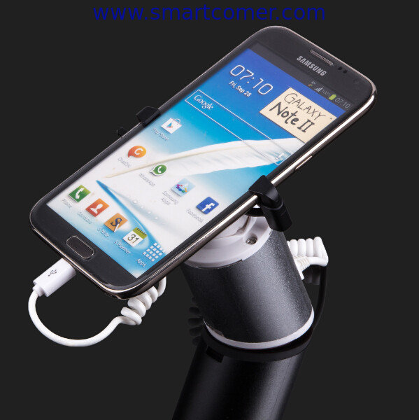 COMER antitheft locking system floor display holders security mobile stand with alarm display