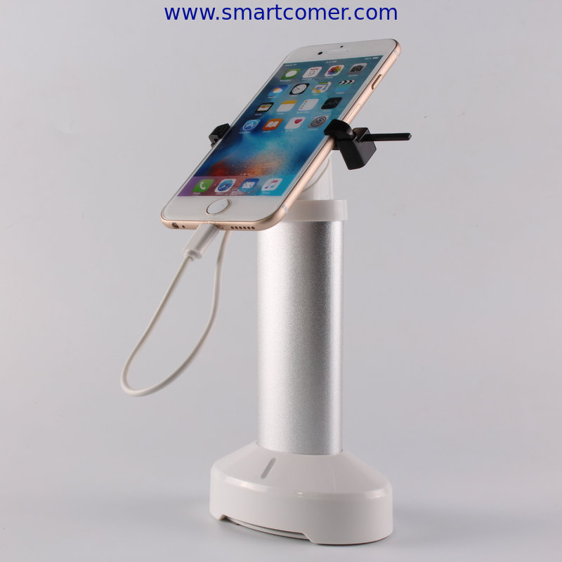 COMER Popular appearance , counter display gripper stand with charge for mobile phone retail
