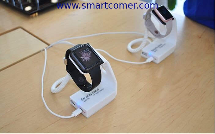 COMER watch dock stand alarm security display system for mobile phone retail stores
