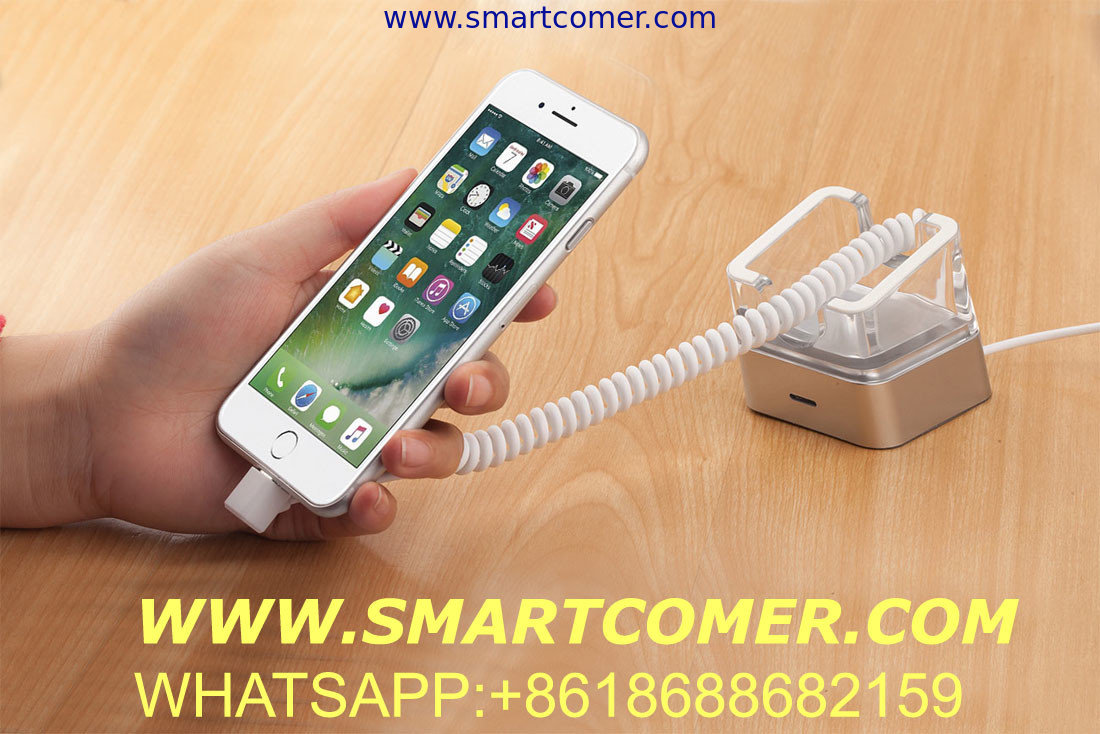 COMER anti-theft alarm locking devices China alarm mobile phone table display acrylic stand