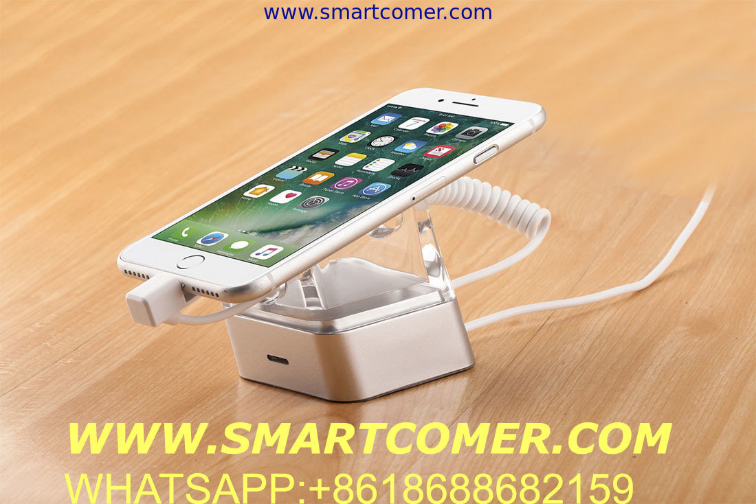 COMER alarm cellular telephone mounting shelves for retail stores mobile phone security display devices