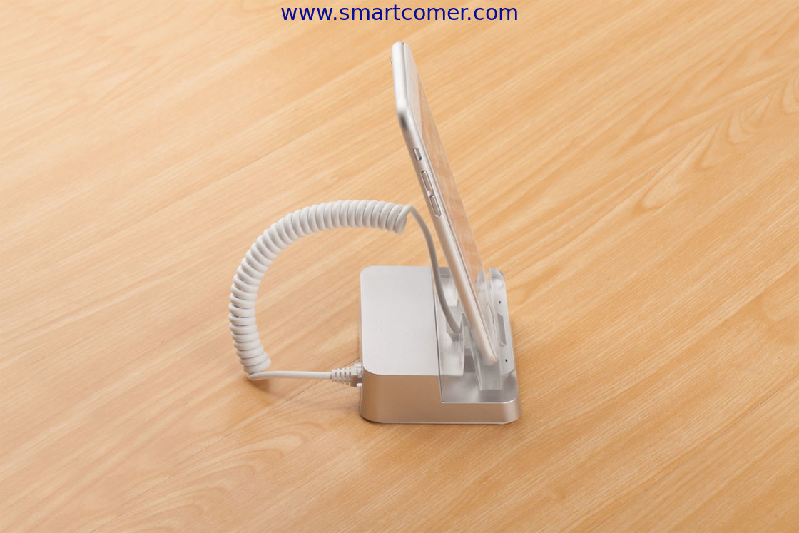 COMER anti-theft alarm security devices for cellphone accessories stores Tablet Stands with charging cord