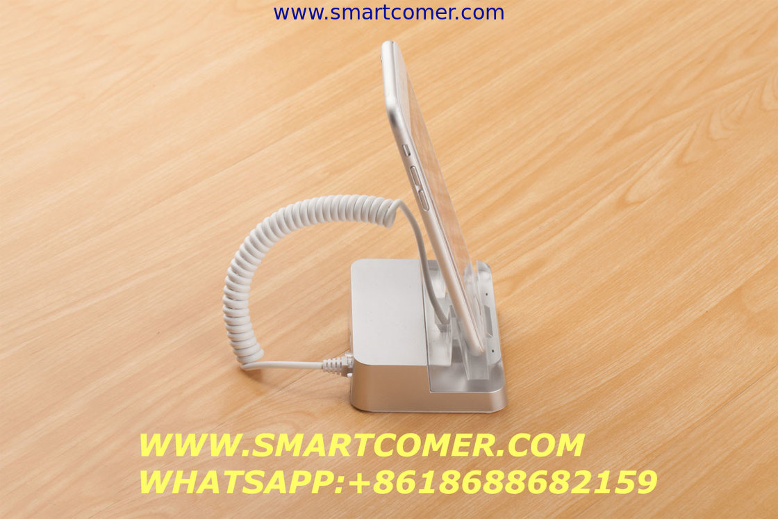 COMER alarm devices for smart cell phone cable locking  security display table stands