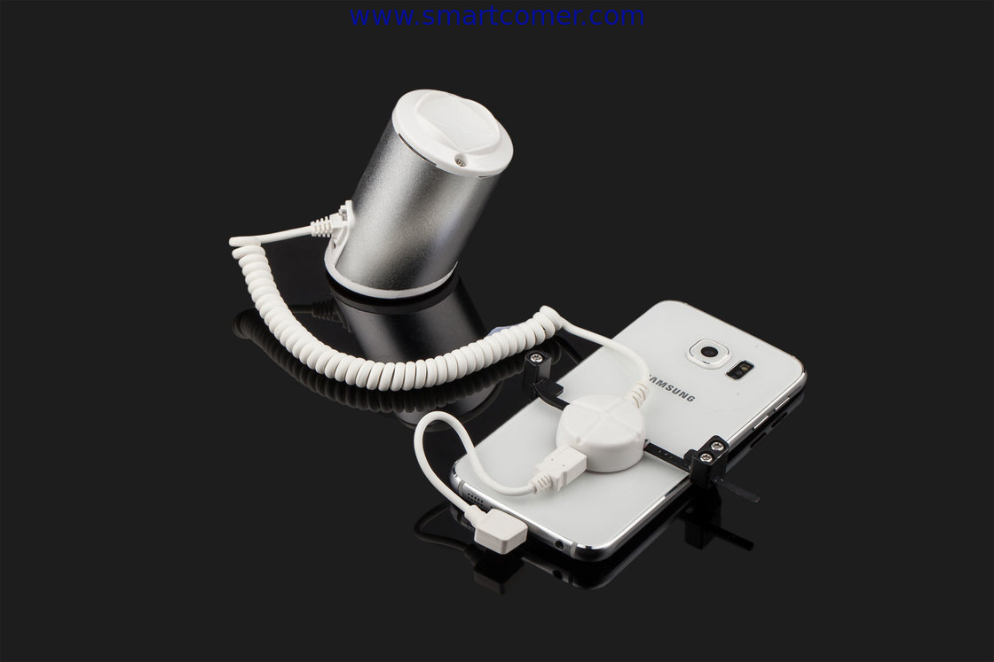 COMER security cell phone stand with clamp with alarm sensor and charging cable