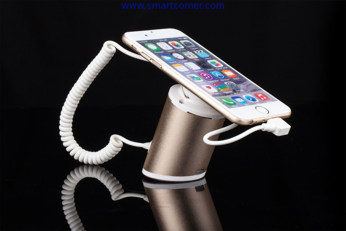 COMER anti-theft alarm mobile phone security display magnetic holders with charging cable lock devices