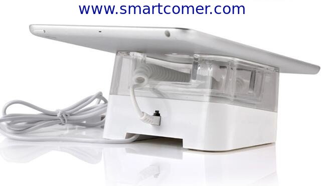 COMER tablet display alarm locking system charging dock with alarm cable and charging cord