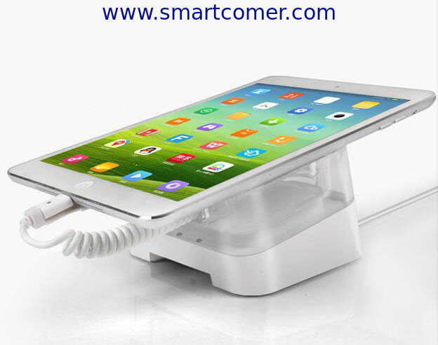 COMER anti-theft alarm locking tablet pad desk acrylic cellphone stand with alarm for retail shops