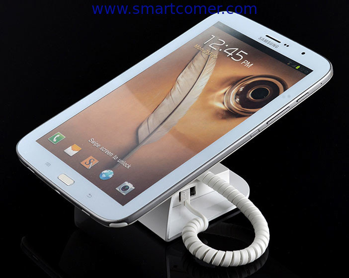 COMER 6 inch tablet counter stand for security display with alarm display and charging