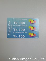China Telecom Prepaid Phone Cards / Scratch Card with 4 Color Silk screen printing supplier