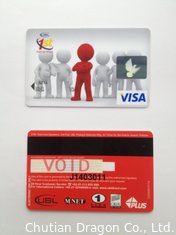 China Bank smart prepaid visa smart credit cards visa / PET magnetic swipe card supplier