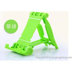 China Green Desktop Silicone Mobile Phone Stand Metal Snap for Smartphone Tablet PC supplier