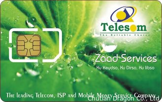 China Plastic Telecom SIM Card with 128K Java Chip for High Quality Communication supplier