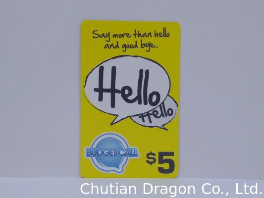 Recharge Card / Telecom Phone Cards for Operators Prepaid Service printing in Customized artwork supplier