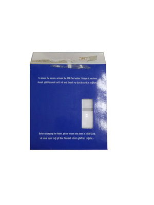 3G SIM Card Envelope with CMYK Printing for Telecom Company,85x96mm folded size supplier