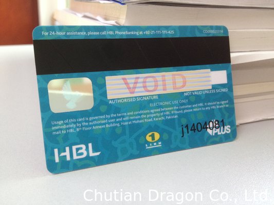 Plastic Debit Card / VISA Smart Card with Secured VISA Hologram Label supplier