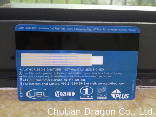 Bank's visa smart card with hico - magstripe and standard hologram supplier