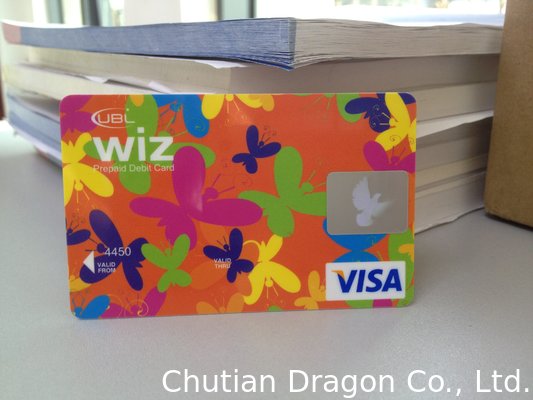 Prepaid custom visa smart debit card in butterfly design standard size supplier
