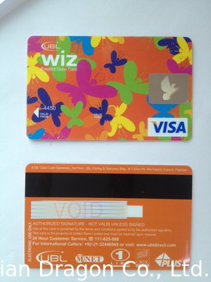 Prepaid custom visa smart debit card in butterfly design standard size supplier