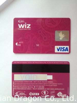 Fashion design wiz prepaid debit visa smart card with magstripe supplier