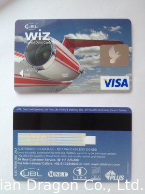 Visa smart debit prepaid hologram hico magnetic stripe credit card supplier