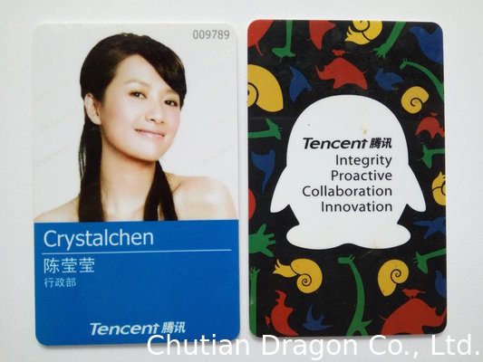 Tencent Custom Photo ID Cards with Electrical IC Card Function supplier