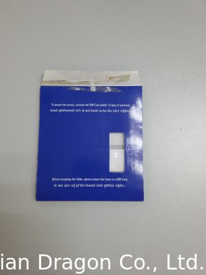 CMYK Printing Telecom Card Envelope for SIM Card / Made of High class Art paper supplier