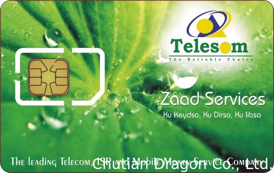 Plastic Telecom SIM Card with 128K Java Chip for High Quality Communication supplier