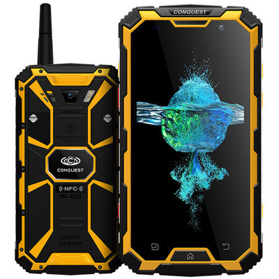 4GB 64GB IP68 Rugged Android Phone / Smart Phone MTK6755 6000mAh 16MP Camera Conquest S8