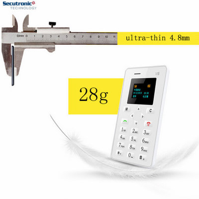 Ultra Thin Very Small Mobile Phone Setro M5 Credit Card Sized With MP3 Player