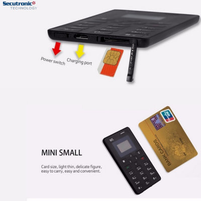 Ultra Thin Very Small Mobile Phone Setro M5 Credit Card Sized With MP3 Player