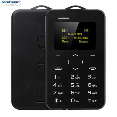 Ultra Thin Very Small Mobile Phone Setro M5 Credit Card Sized With MP3 Player
