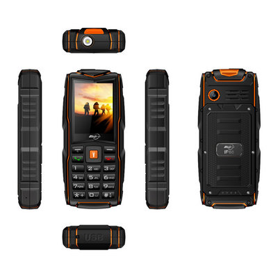 3 SIM Cards Rugged Waterproof Cell Phones / Android Phone GSM 2.4 Inch 64MB RAM Setro V3