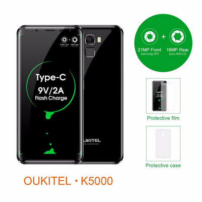 Android 7.0 Octa Core Mobile Phones Touch Screen 5.7" HD Full 4GB 64GB Oukitel K5000