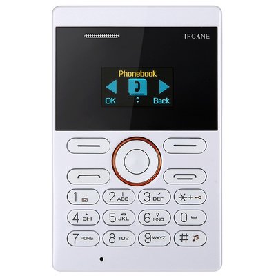 1 Inch Small Size Smart Mobile Phones 160x128 35g Lightest 320mAh Card Size IFcane E1