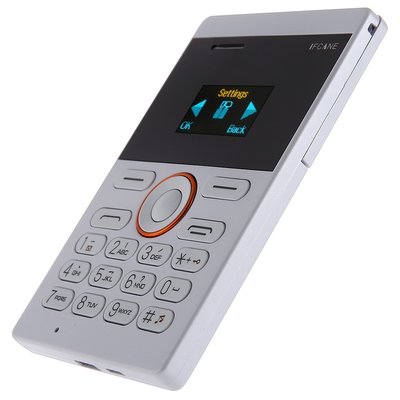 1 Inch Small Size Smart Mobile Phones 160x128 35g Lightest 320mAh Card Size IFcane E1