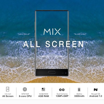 New Model Smartphone 2018 4GB RAM MTK6750T Octa Core 4G 13MP Dual Camera Setro MIX