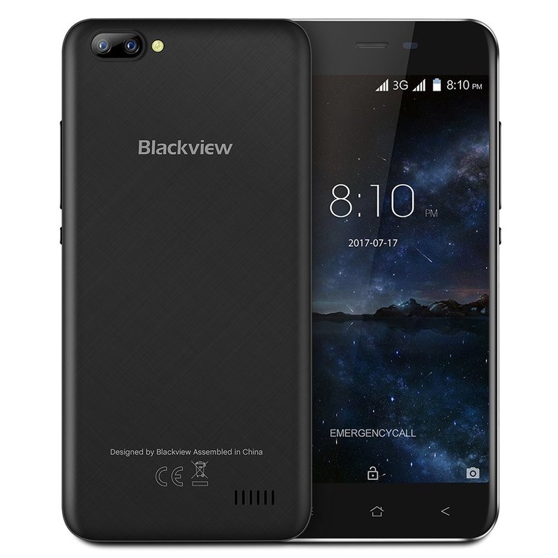 5 inch 1280x720 Android 7.0 Cheap Cellular Phones Blackview A7 2500mAh 5MP Camera
