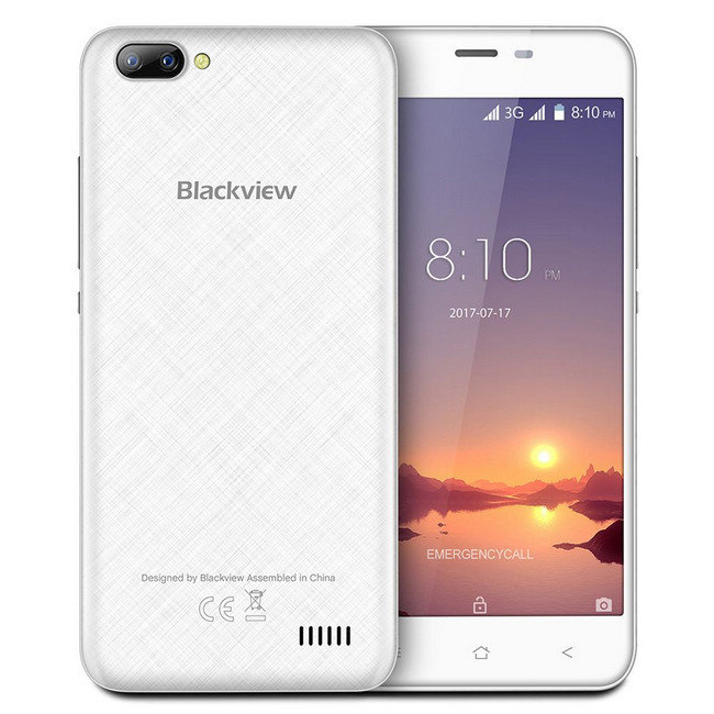 3G MTK6580A New Cellular Phones Quad Core 2500mAh 5MP Camera 1GB 8GB Blackview A7