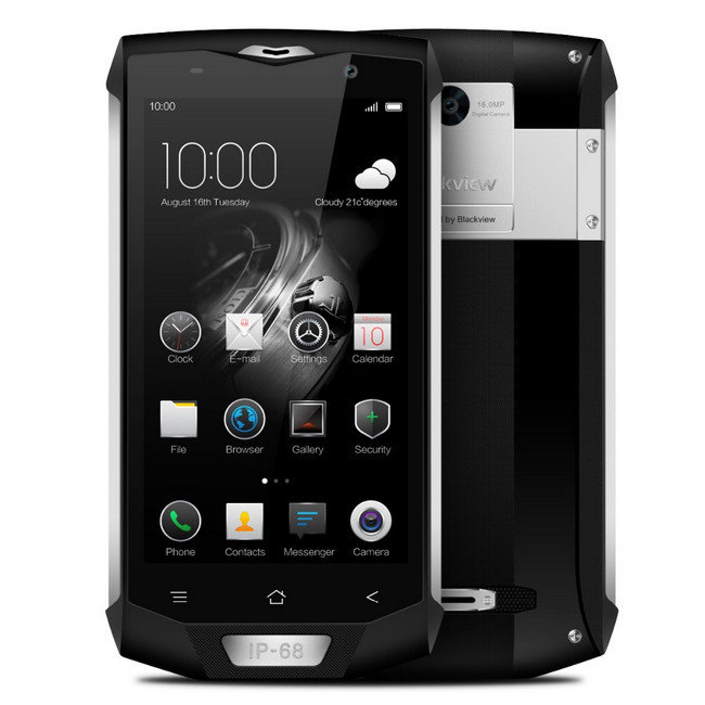 Android 7.0 Cell Phone Device 4180mAh 16MP Camera OTG NFC Blackview BV8000 Pro