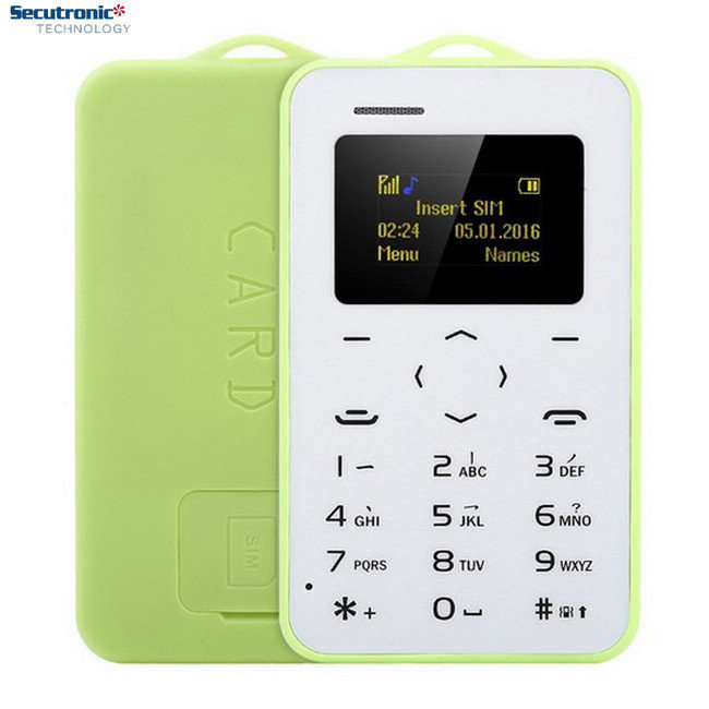 Ultra Thin Very Small Mobile Phone Setro M5 Credit Card Sized With MP3 Player
