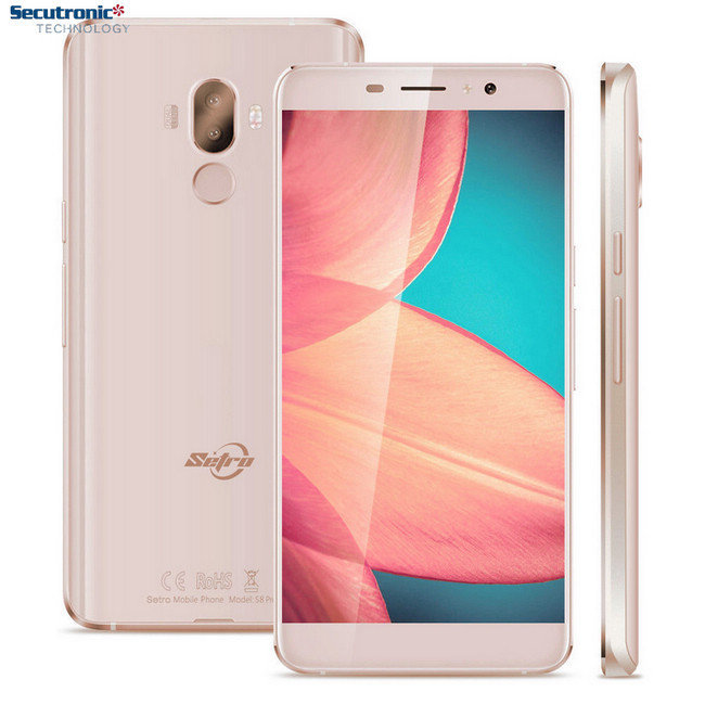 Pink Android Mobile Phones , 1.3GHz 5.3 Inch Android Quad Core Phone 1280x720 Setro S8